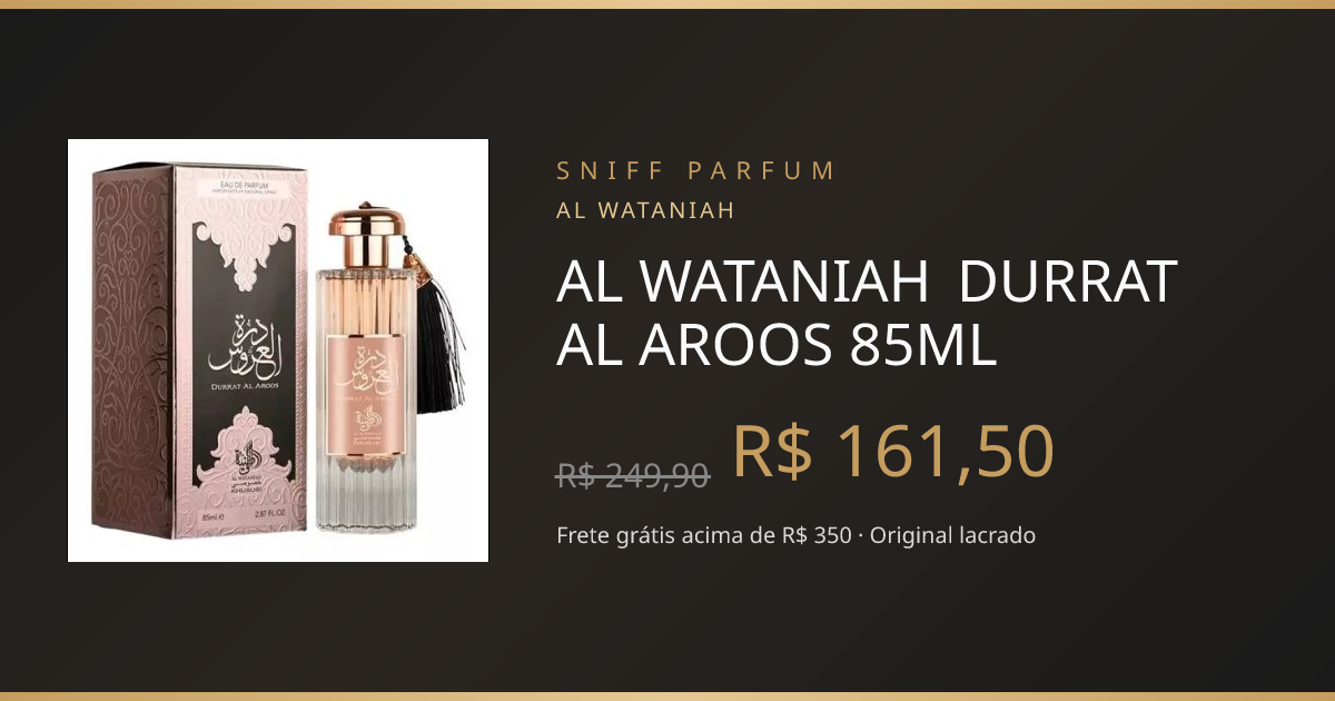 AL WATANIAH DURRAT AL AROOS 85ML | Sniff Parfum