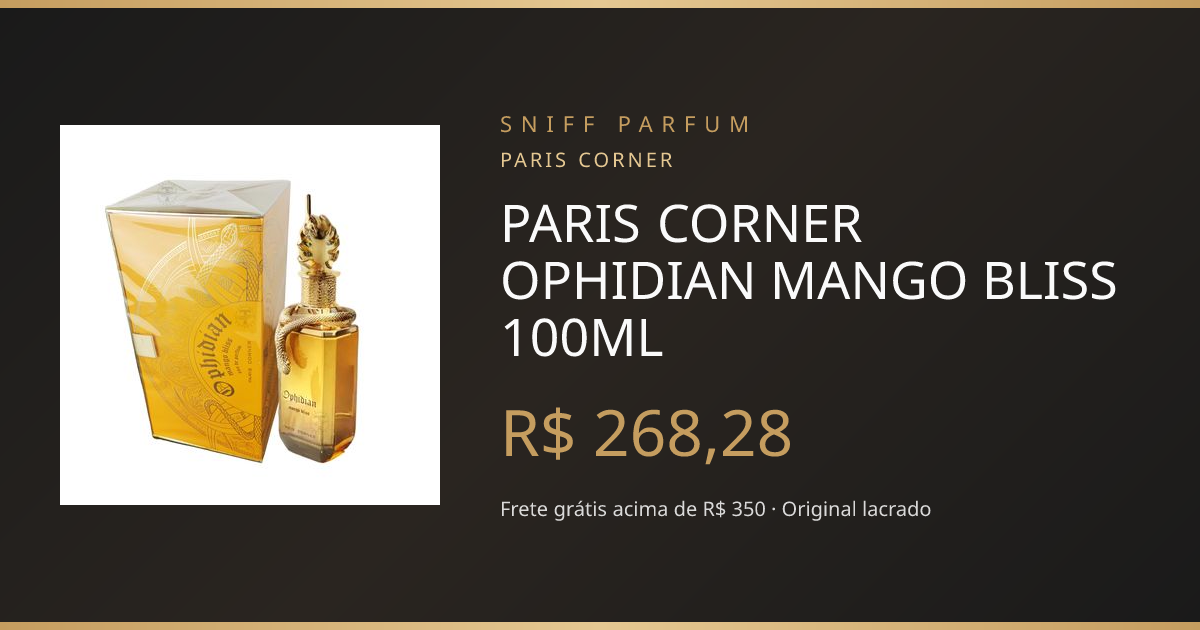 PARIS CORNER OPHIDIAN MANGO BLISS 100ML | Sniff Parfum