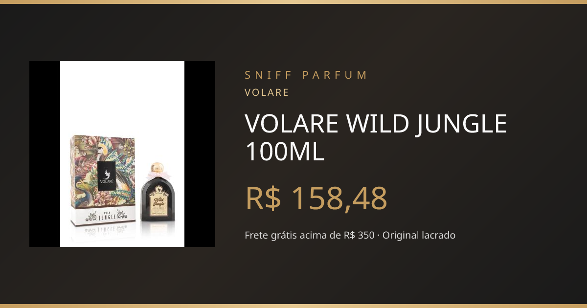 VOLARE WILD JUNGLE 100ML | Sniff Parfum